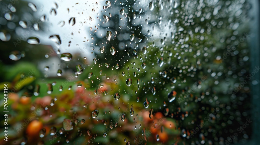 rain drops on the window, water marks on the glass, backgrounds ...