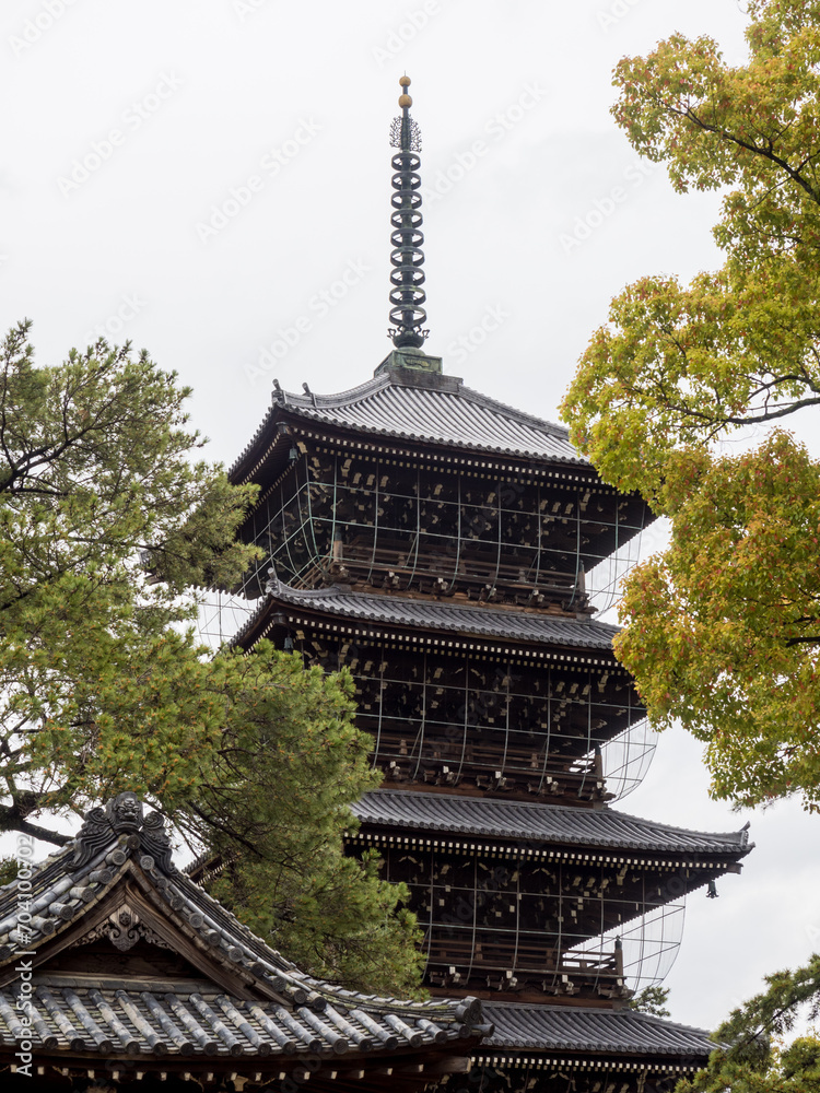 Zentsuji, Kagawa prefecture, Japan - April 4, 2018: Pagoda of Zentsuji ...