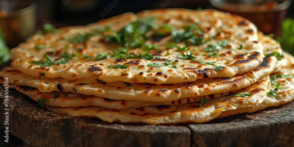 Paratha Culinary Elegance, A Visual Symphony of Flaky, Buttery Layers ...