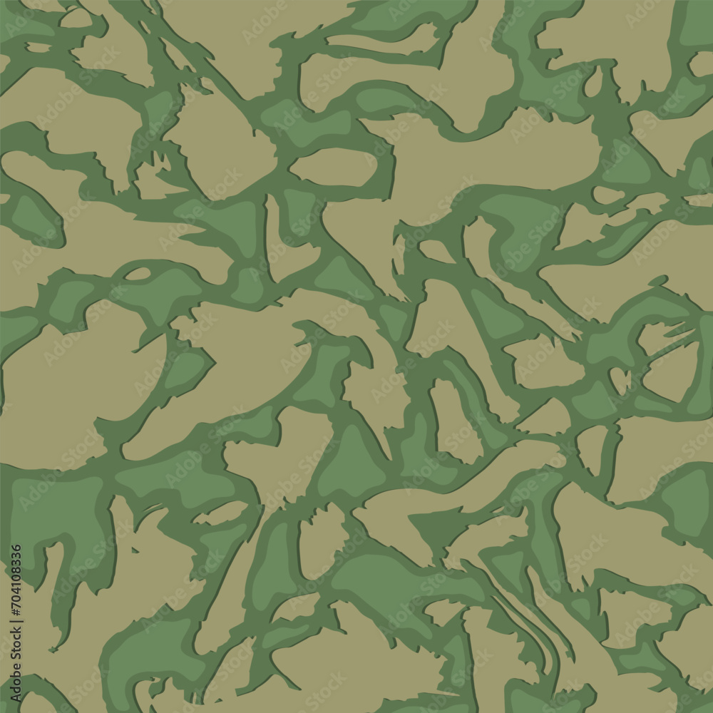Abstract camouflage seamless pattern. Camo background, natural curved ...