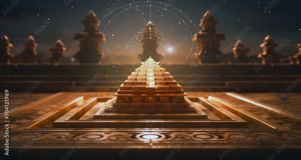 sri yantra, ai generated. Stock Illustration | Adobe Stock