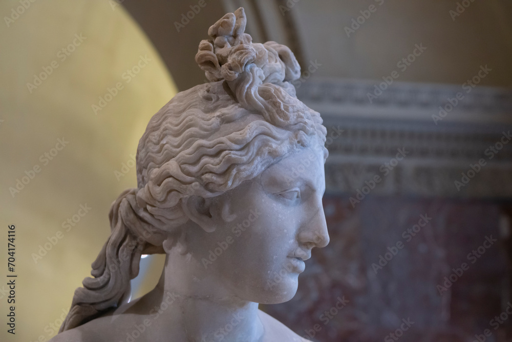 20.04.2023 Paris, France. Ancient Roman sculptures and art vintage ...