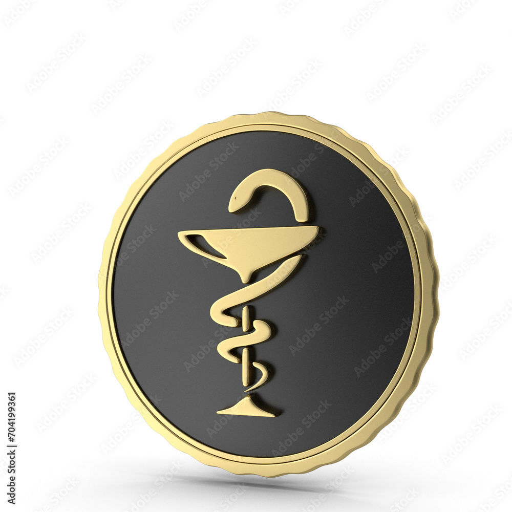 Realistic Caduceus Medical Symbol 3D Model - High-Resolution PNG for ...
