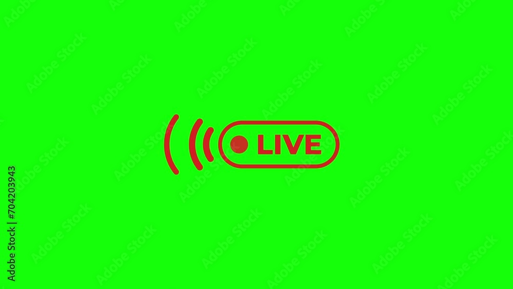 Simple live icon animation. with a green background. 4k resolution ...
