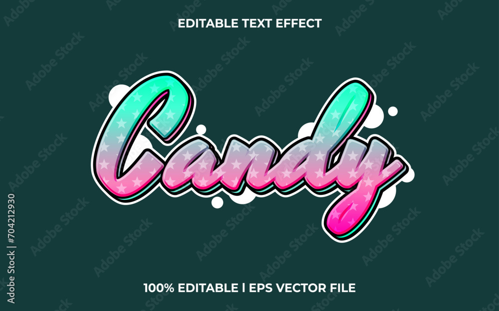 Vector candy editable font. typography template text effect. lettering ...