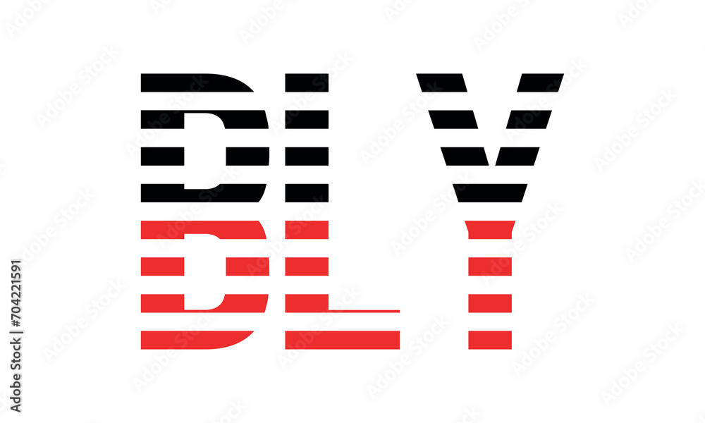 BLY three initial letter iconic line negative space minimal logo design ...