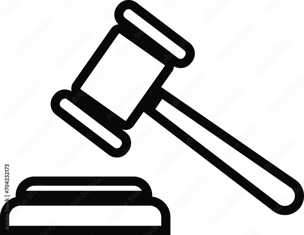 Gavel icon vector, Hammer symbol, Gavel icon vector for web and mobile ...