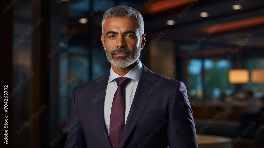 Experience and elegance define this portrait of a seasoned male ...