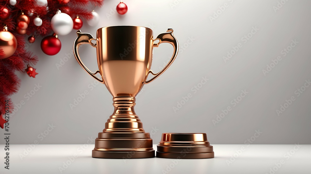 Bronze trophy with copy space wallpaper, Third-place achievement ...