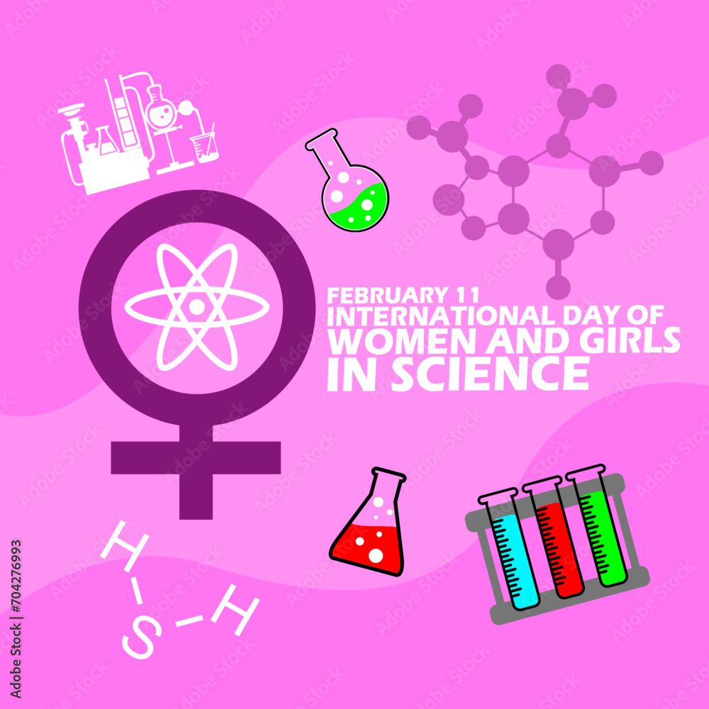 Vecteur Stock International Day of Women and Girls in Science event ...