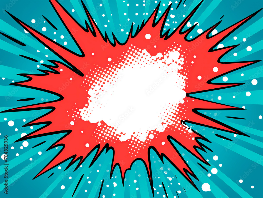 Cartoon explosion background for comic style vignettes with transparent ...