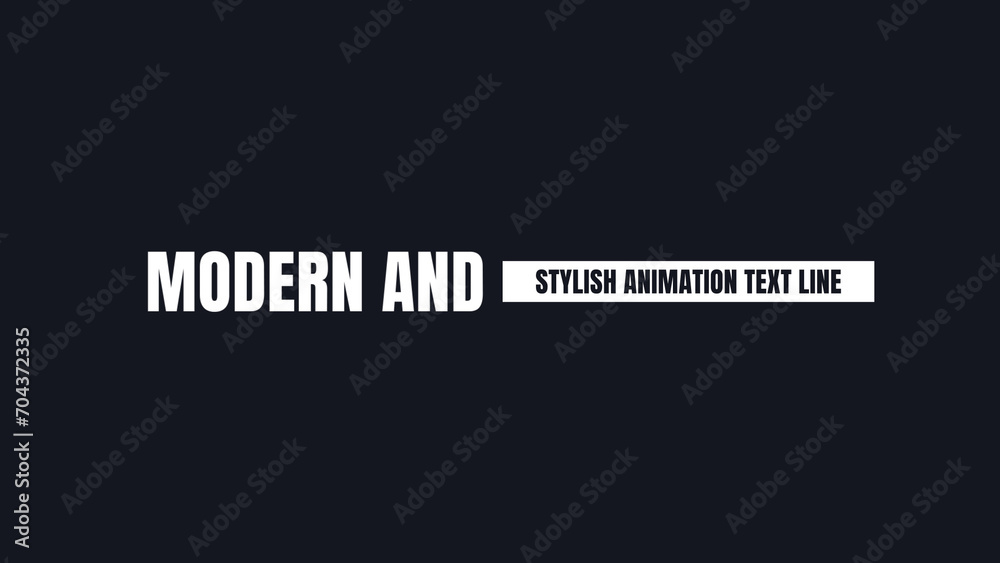 Modern and Stylish Animation Text Line Stock Template | Adobe Stock