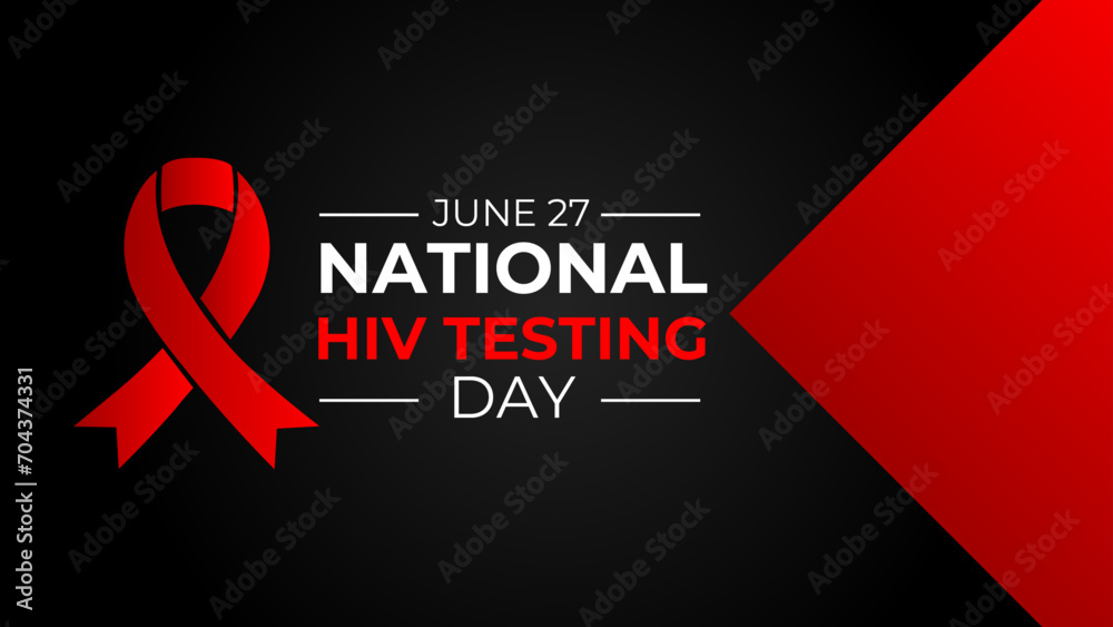 Hiv Testing day, June 27. Vector template for banner, greeting card ...