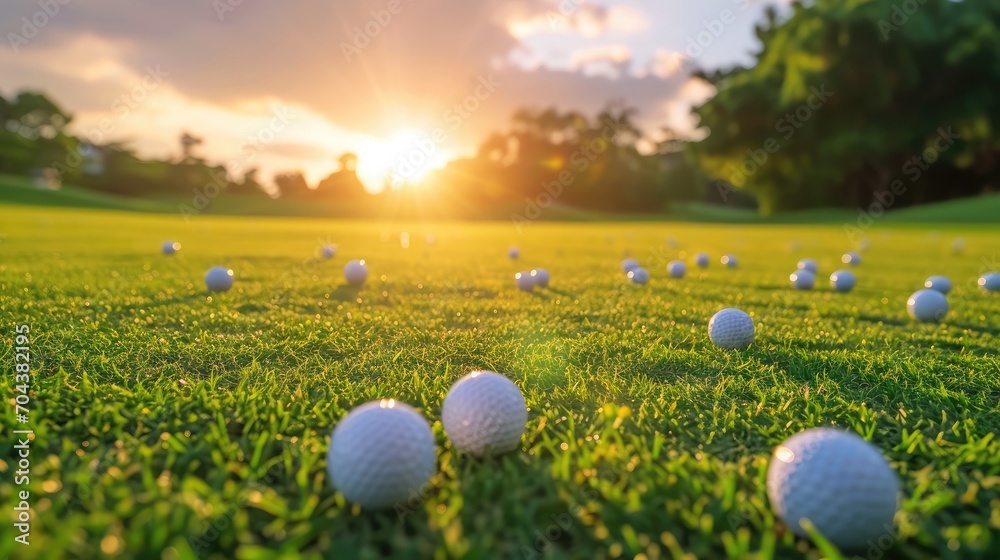 lifestyle, golf, activity, outdoor, sport, golfer concept. Golf balls ...