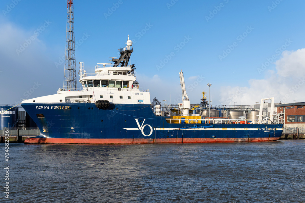 Cuxhaven, Germany - December 22, 2023: seismic service vessel Ocean ...