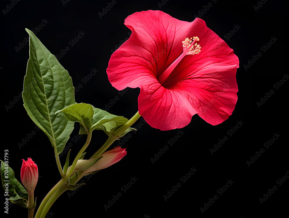 Mirabilis Jalapa flower in studio background, single Mirabilis Jalapa ...