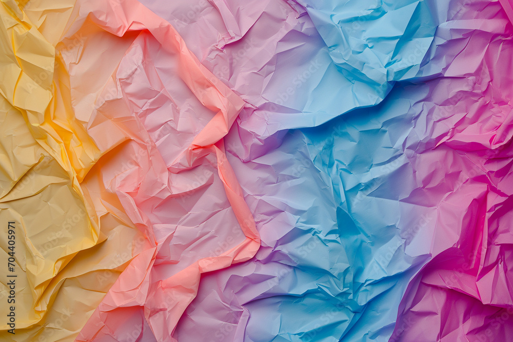 A multicolor background composed of overlapping sheets creates a ...