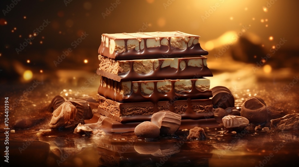 An atmospheric image of Ferrero Rocher Chocolate Barsshowcasing the ...