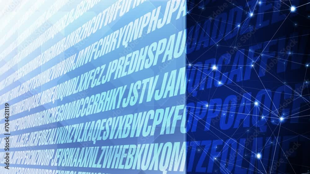 Alphabet letters and connected lines contemporary design inspiration of ...