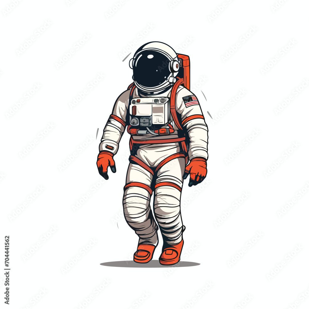 Astronaut and space illustration clipart cute astronaut Stock Vector ...