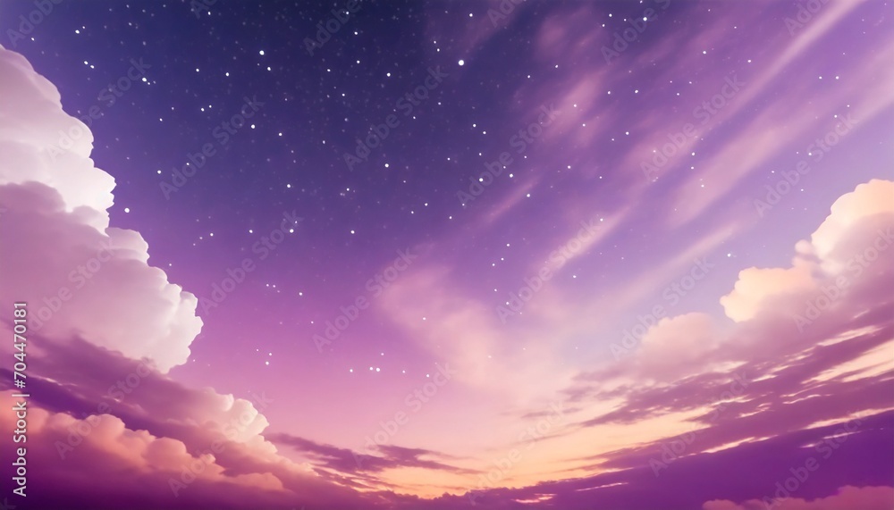 purple gradient mystical moonlight sky with clouds and stars phone ...