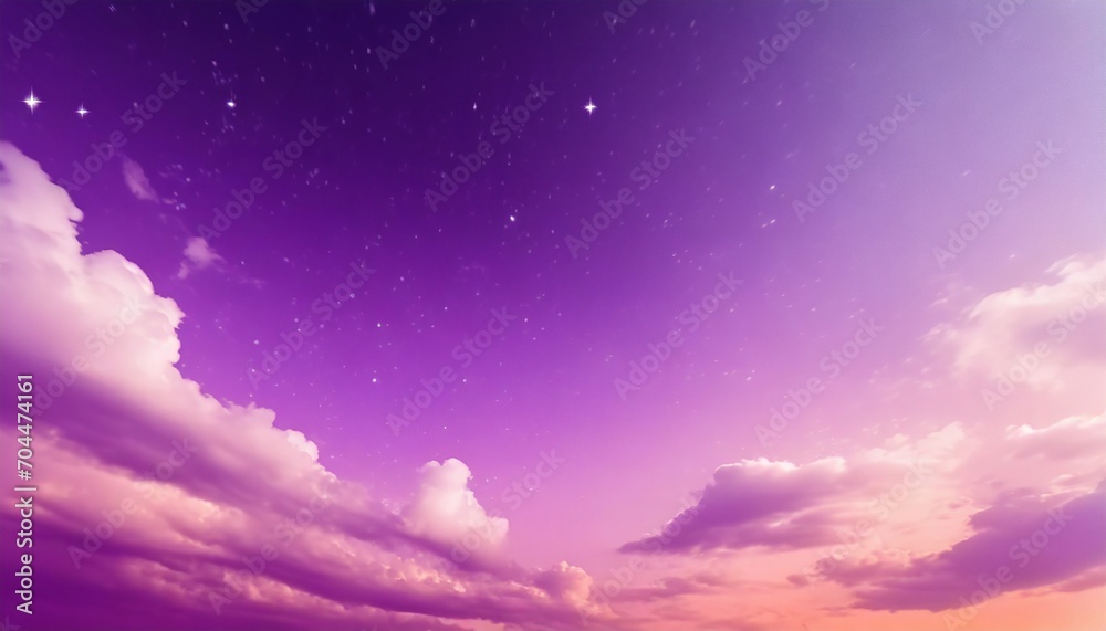 purple gradient mystical moonlight sky with clouds and stars phone ...
