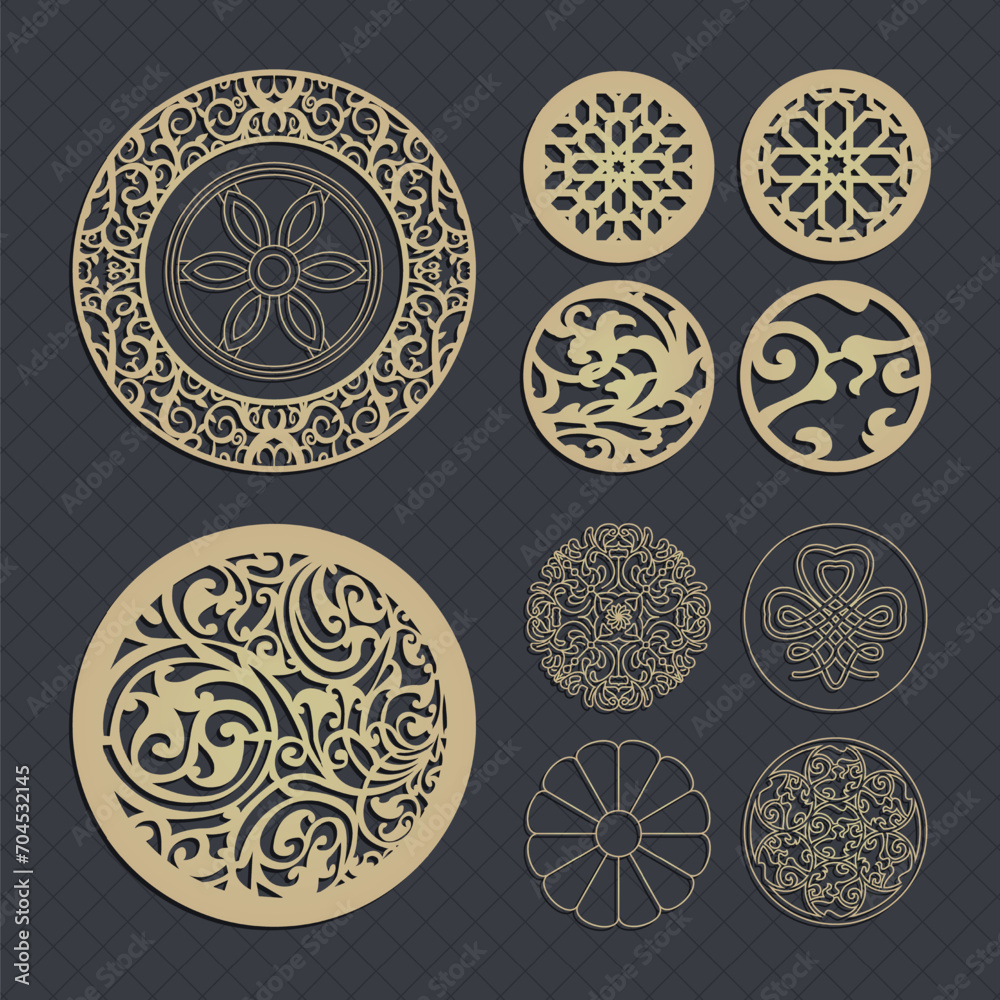 Set vector arches, eps,arch design for laser, plasma and cnc cutting ...