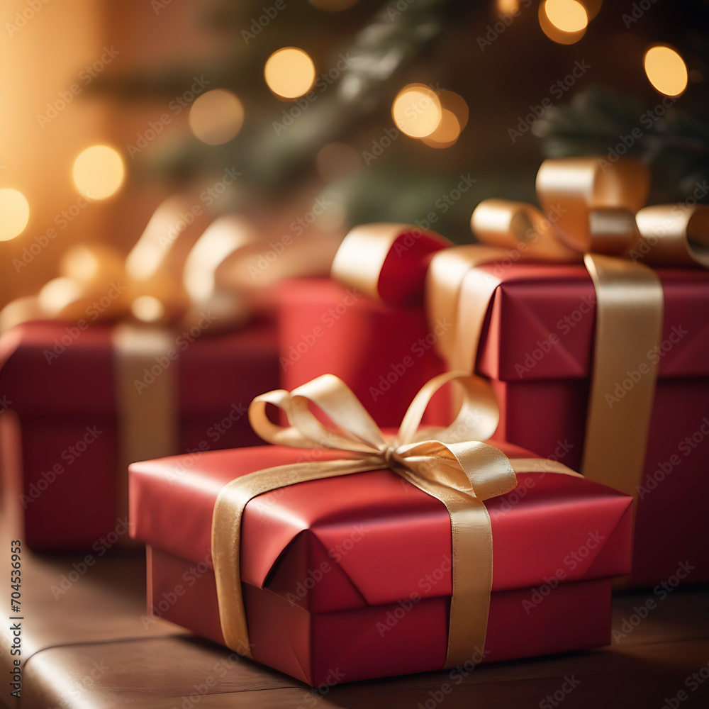 Crimson Elegance Unveiled: Array of Red Gift Boxes with Intricate Bows ...