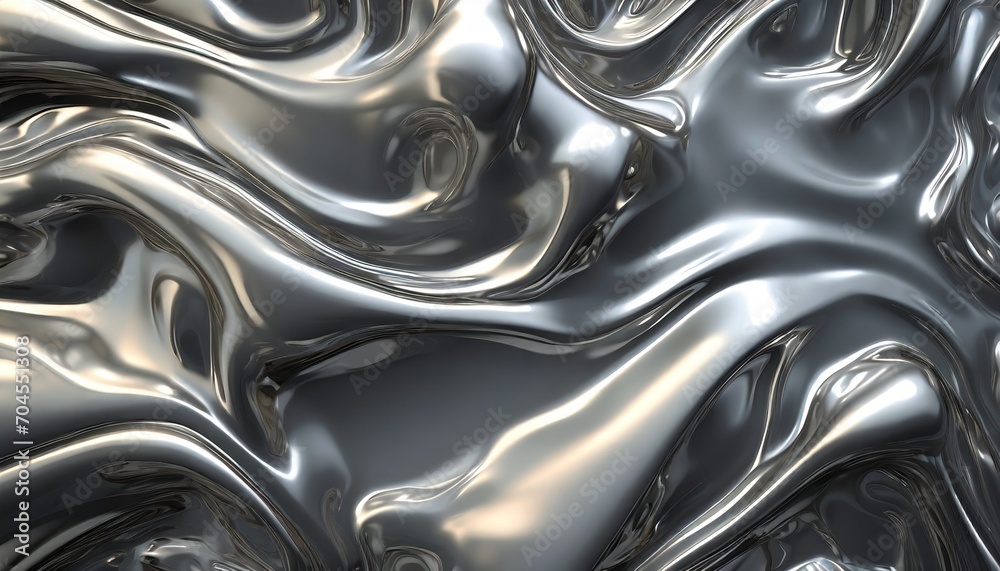 abstract 3d background with flowing liquid metal texture seamless ...