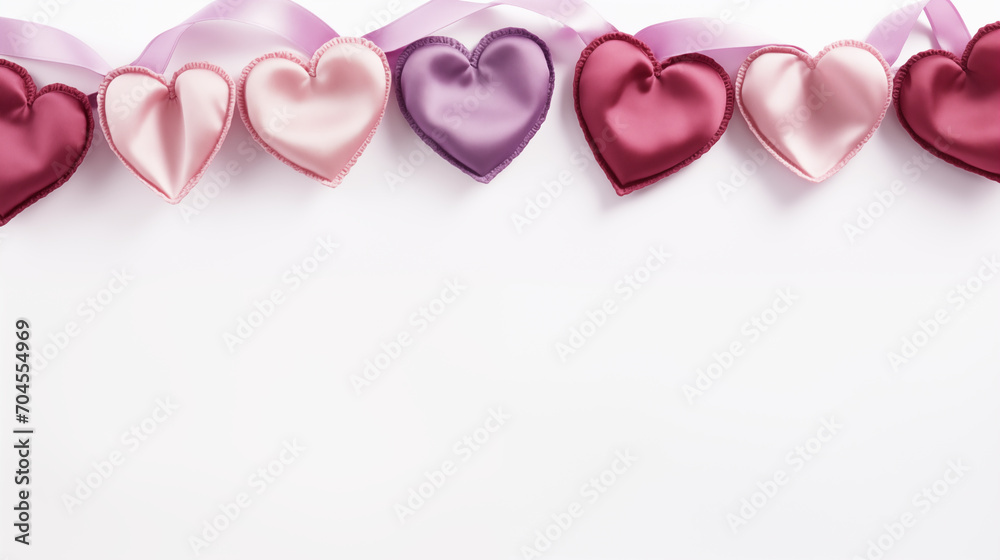 Romantic hearts for desktop background, invitation, card etc, empty ...