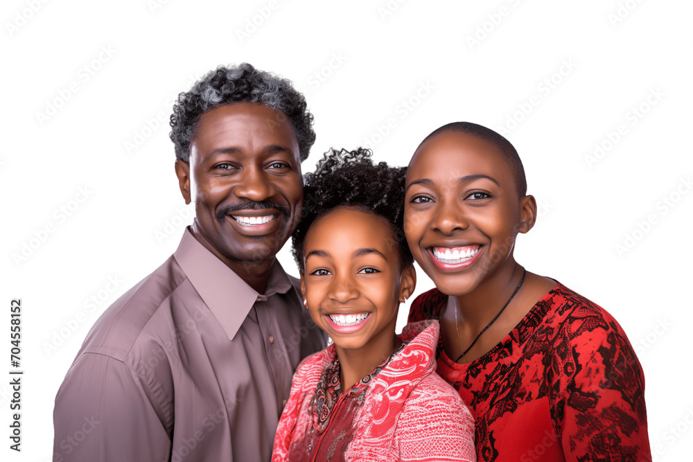 Happy Black Family. Isolated on Transparent Background, No Background ...