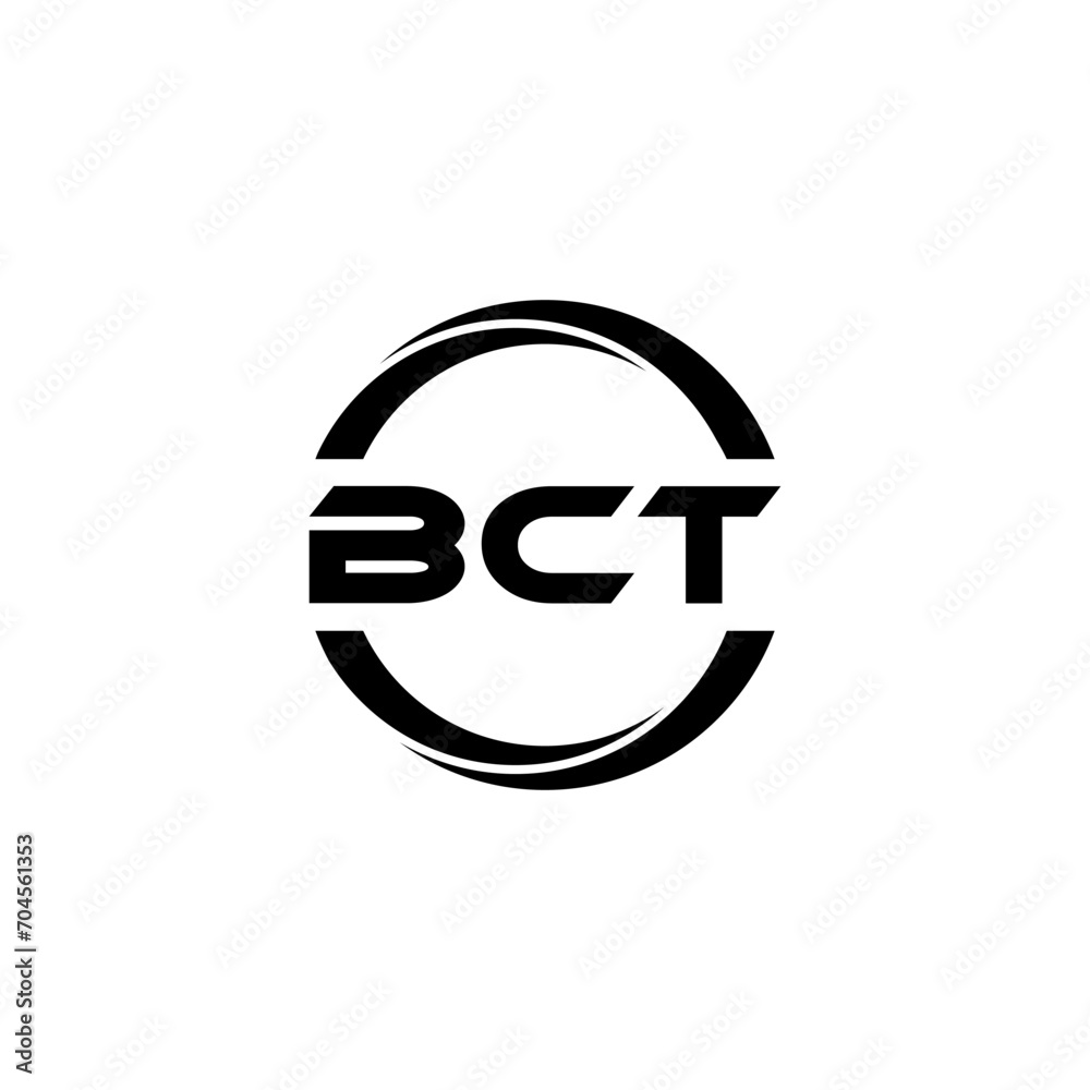 BCT letter logo design with white background in illustrator, cube logo ...