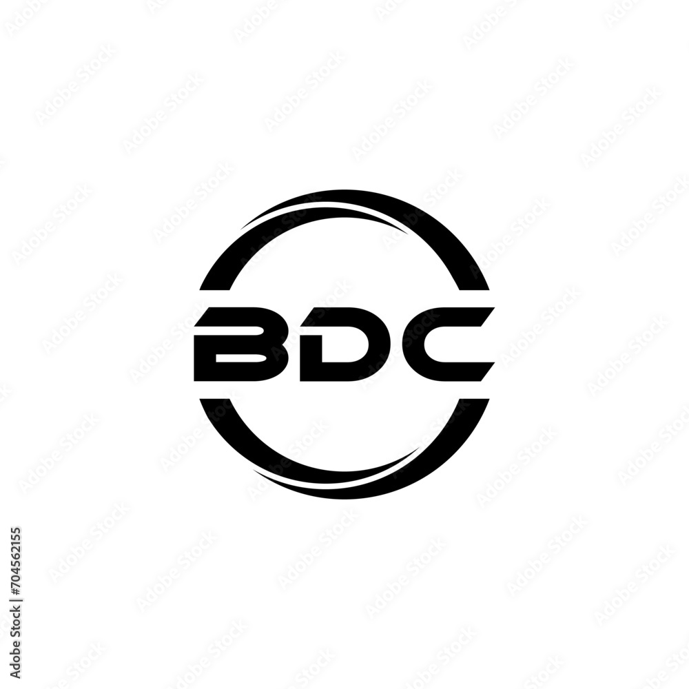 BDC letter logo design with white background in illustrator, cube logo ...