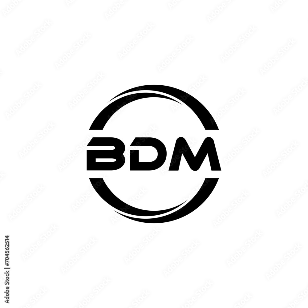 Vecteur Stock BDM letter logo design with white background in ...