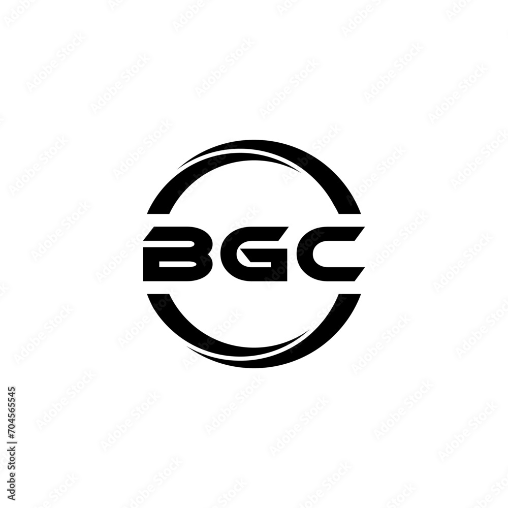BGC letter logo design with white background in illustrator, cube logo, vector logo, modern ...