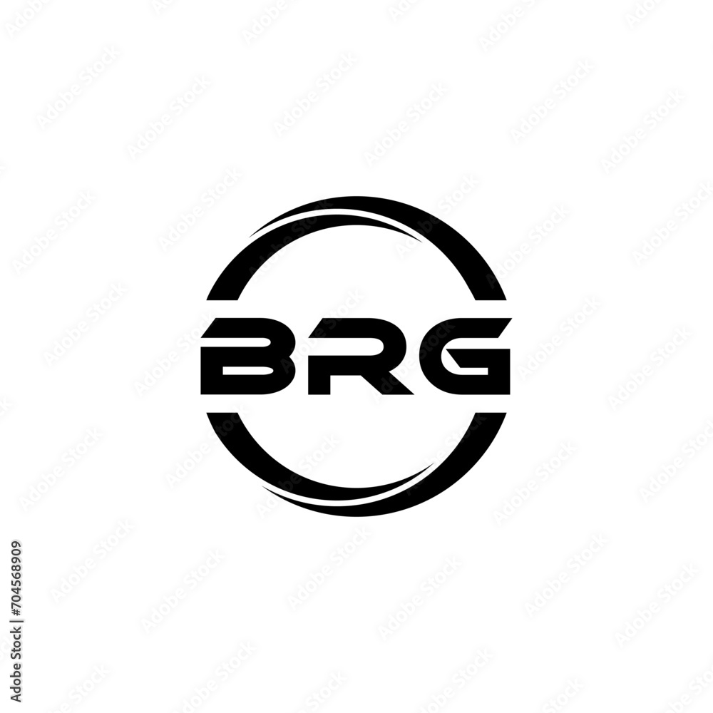 BRG letter logo design with white background in illustrator, cube logo ...