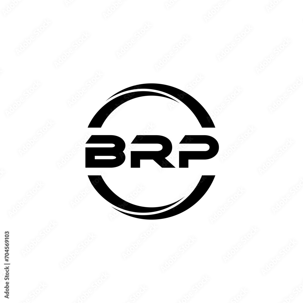 BRP letter logo design with white background in illustrator, cube logo ...