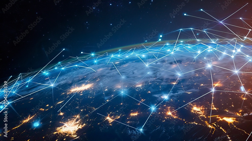 Networked Planet: Graphical Illustration of Global Connectivity and ...
