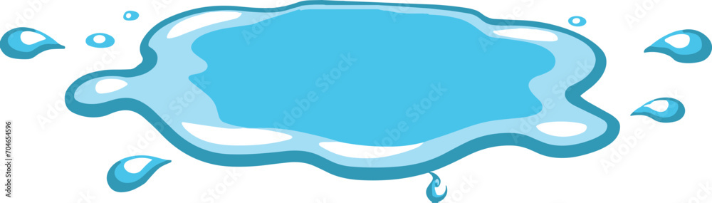 Water spill vector illustration isolated on white background Stock ...