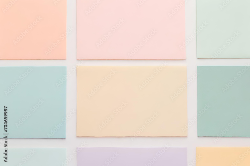 Pastel-colored blocks arranged in a balanced and harmonious composition ...