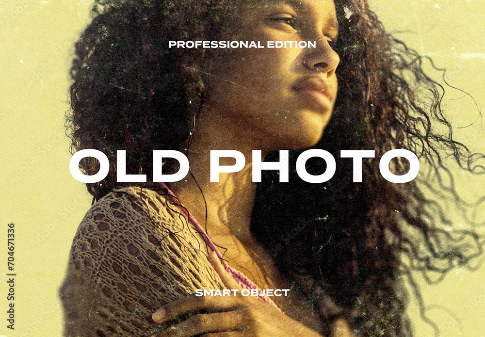 Old Film Frame Vintage Retro Photo Effect Paper Texture Template Mockup ...