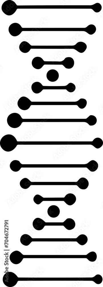 DNA icon. Life gene model bio code genetics molecule medical symbol ...