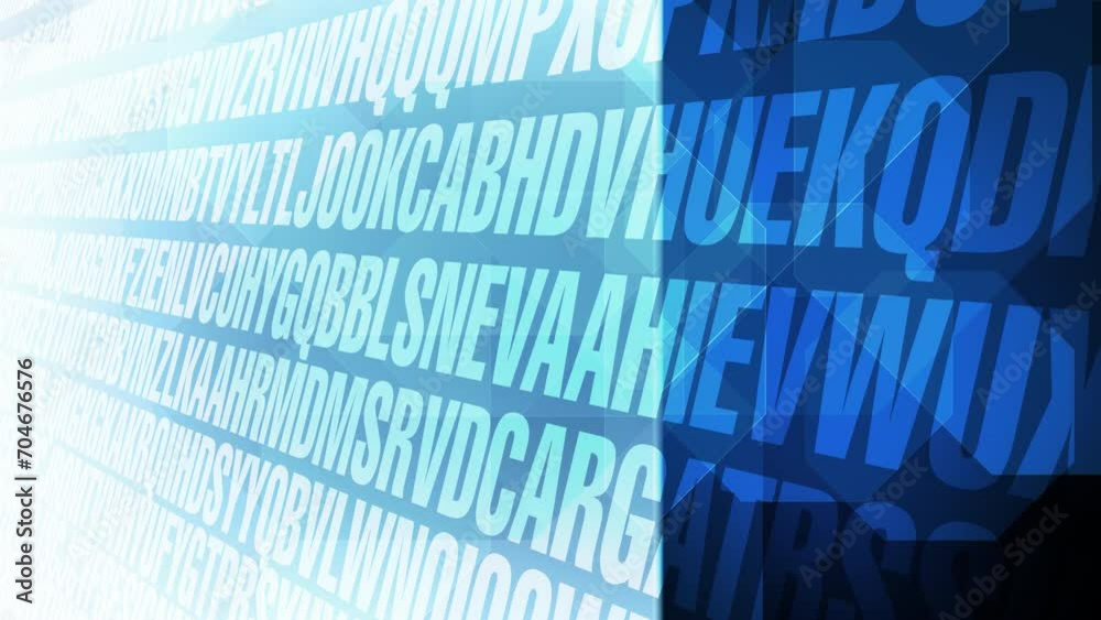 Vidéo Stock Alphabet letters background chaotic typographic chaos with ...