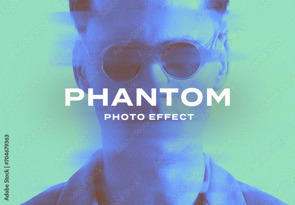Ghost Phantom Photo Effect Paper Texture Template Mockup Overlay Style ...