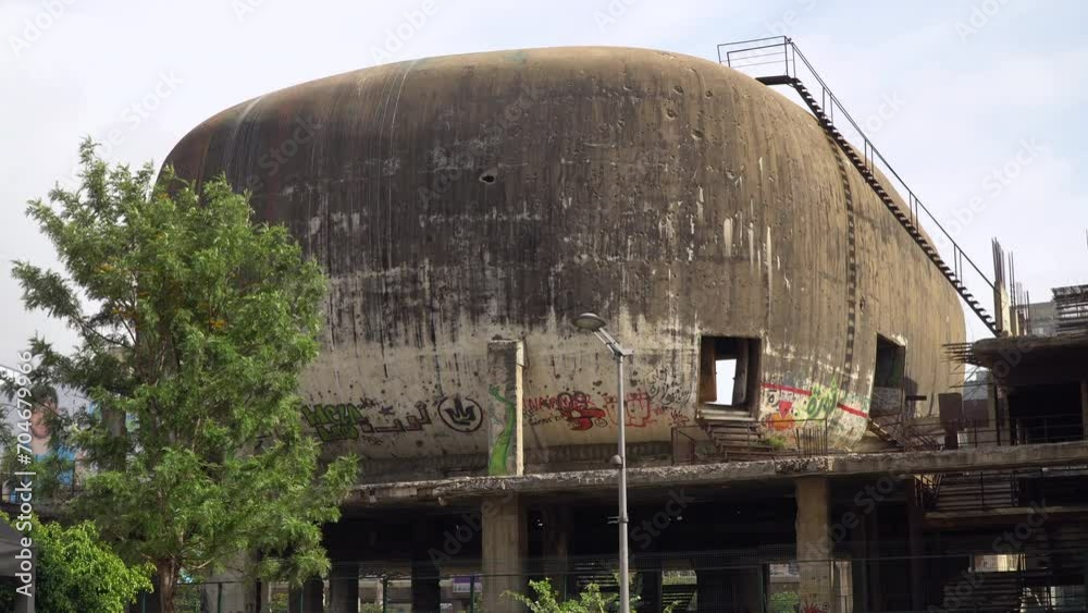 Captivating footage of the Egg building also known as the Dome of ...