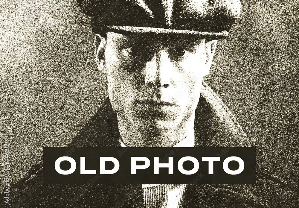 Old Film Frame Vintage Retro Photo Effect Paper Texture Template Mockup ...