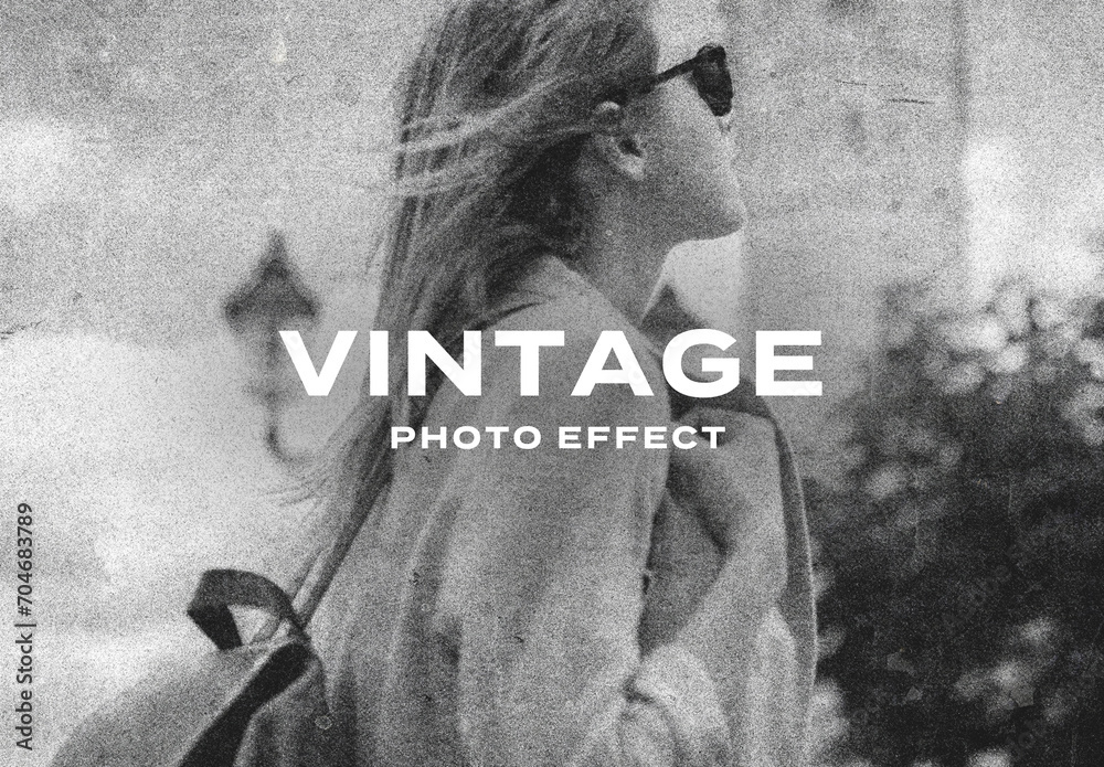 Vintage Old Retro Film Frame Photo Effect Paper Texture Template Mockup ...