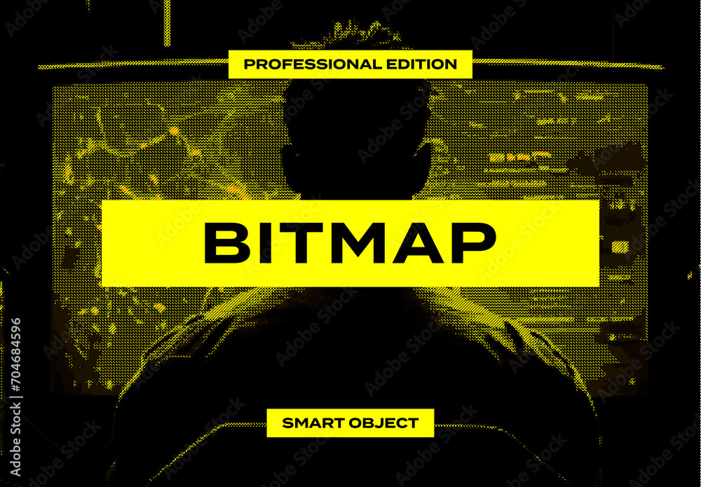 Bitmap Pixel Art Display Screen Photo Effect Paper Texture Template ...