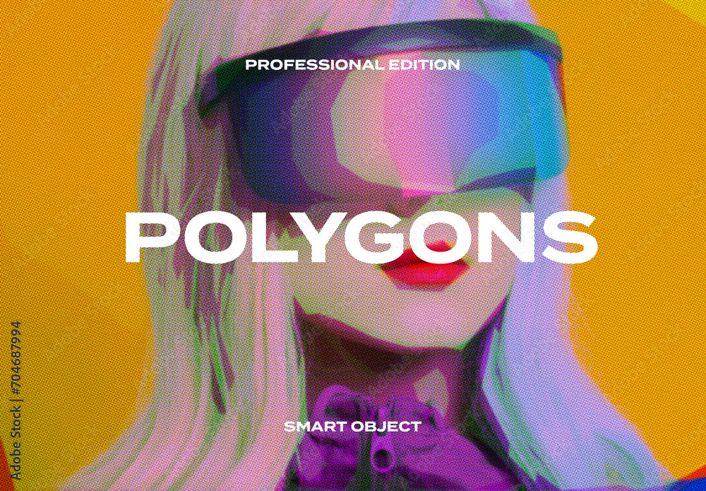 Polygons Creative Art Modern Illustration Vector Photo Effect Paper ...