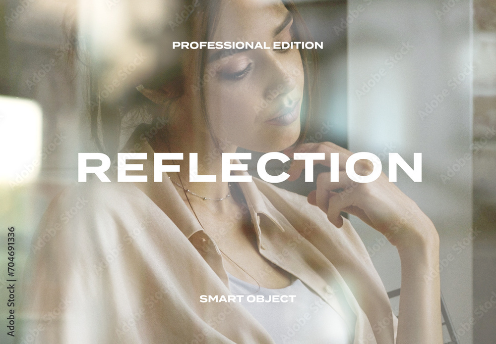 Reflection Window Light Leak Photo Effect Paper Texture Template Mockup ...